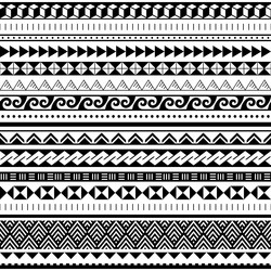 Polynesian geometric seamless pattern Royalty Free Vector