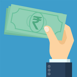 Indian rupee financial icons Royalty Free Vector Image