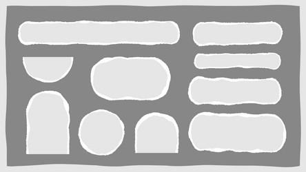 Edge tear cardboard banner set Royalty Free Vector Image