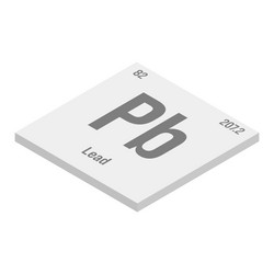 Lead pb periodic table element Royalty Free Vector Image