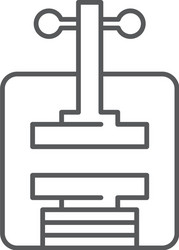 Manual press machine icon symbol tools isolated Vector Image