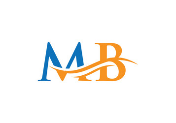 Mb logo monogram letter design Royalty Free Vector Image