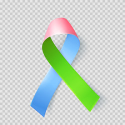 Symbol rare disease realistic ribbon poster Vector Image