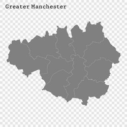 Modern map - lancashire county with districts Vector Image