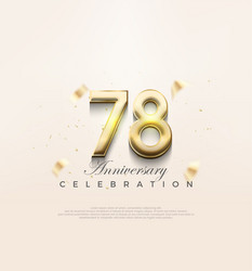 Modern 78th anniversary design premium Royalty Free Vector