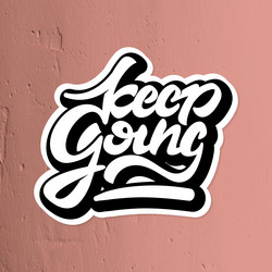 Keep on dreaming black letter quote Royalty Free Vector