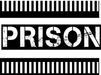 Prison stamp on white Royalty Free Vector Image