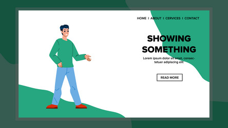 Man Showing Something Vector Images (over 460)