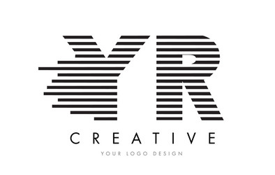 Creative golden letters yr y r logo with leading Vector Image