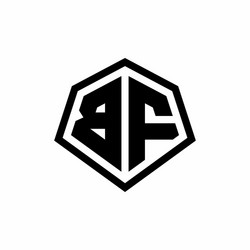 Bf monogram logo with diamond shape and triangle Vector Image