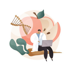 Genetically modified foods abstract concept Vector Image