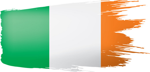 Horizontal frame and border with ireland flag Vector Image