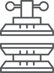 Manual press machine icon symbol tools isolated Vector Image