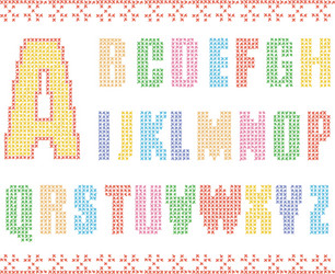 Sewing stitches pattern Royalty Free Vector Image