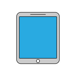 Tablet outline icon linear Royalty Free Vector Image