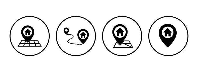 Address icon location symbol pin Royalty Free Vector Image