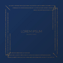 Gold geometric frame golden foil embossed border Vector Image