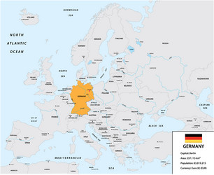 Location austria on european continent Royalty Free Vector