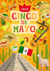 Cinco de mayo mexican holiday posters Royalty Free Vector