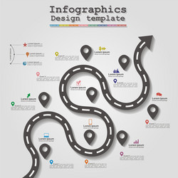 Roadmap Timeline Infographic Royalty Free Vector Image