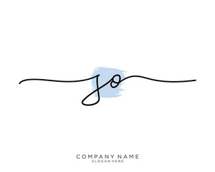 So initial handwriting logo design Royalty Free Vector Image