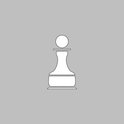 Chess pawn computer symbol Royalty Free Vector Image