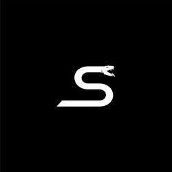 Viper snake logo letter v Royalty Free Vector Image