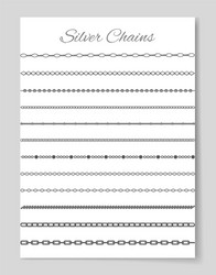 Horizontal chains collection Royalty Free Vector Image