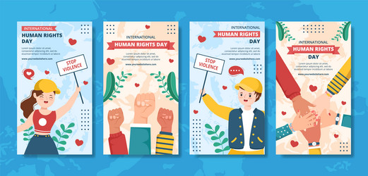 Human rights brochure template Royalty Free Vector Image