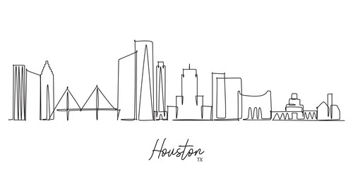 Houston Skyline Silhouette Vector Images (over 170)