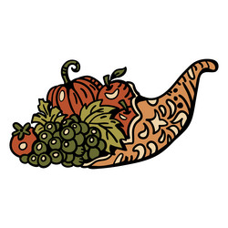 Hand drawn cornucopia Royalty Free Vector Image