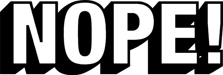 Doodle style lettering nope Royalty Free Vector Image