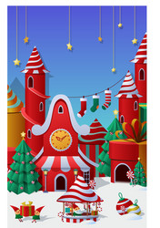 Christmas winter wonderland Royalty Free Vector Image