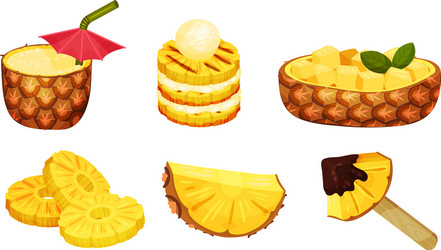 Pineapple Cube Fruit Vector Images (over 120)