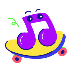 Quaver note Royalty Free Vector Image - VectorStock