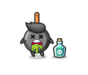 Dead frying pan mascot character Royalty Free Vector Image