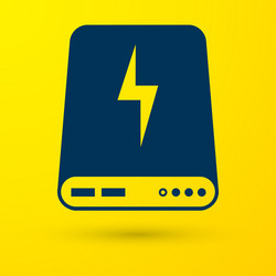 Blue power bank with different charge cable icon Vector Image