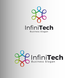 Intertwine - infinity connection logo Royalty Free Vector