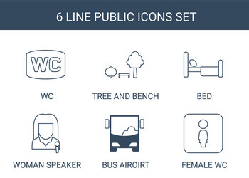 Public icons Royalty Free Vector Image - VectorStock