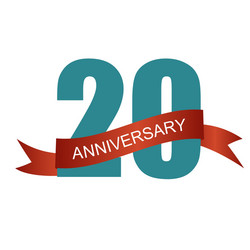 Twenty years emblem template anniversary Vector Image