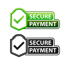 Secure payment label maximum security and Vector Image