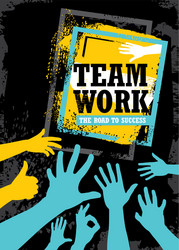 Team work concept banner design Royalty Free Vector Image