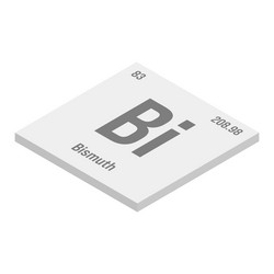 Bismuth bi periodic table element Royalty Free Vector Image