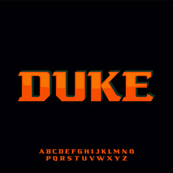 Spacer font display futuristic typeface Royalty Free Vector