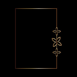Gold frame line art style design element Vector Image