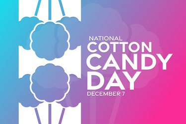 National cotton candy day december 7 Royalty Free Vector