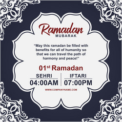 Ramadan mubarak sehri and iftari time Royalty Free Vector