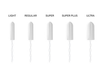 3d realistic white corrugated menstrual Royalty Free Vector