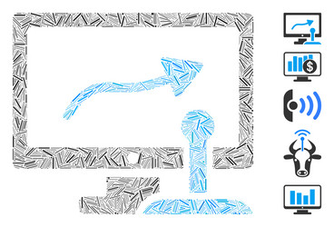 Remote monitoring icon Royalty Free Vector Image