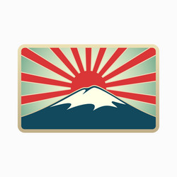 Japanese fujisan logo template Royalty Free Vector Image